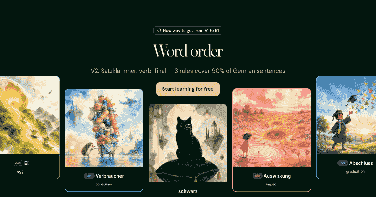 German word order: V2, Satzklammer, and subordinate clauses | One Who ...